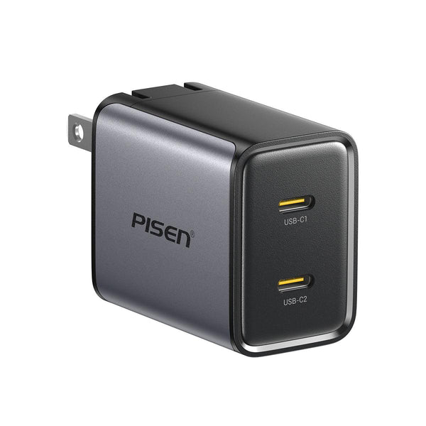 Pisen GaN 45W Dual USB-C Charger – Fast Charging for iPhone & Android