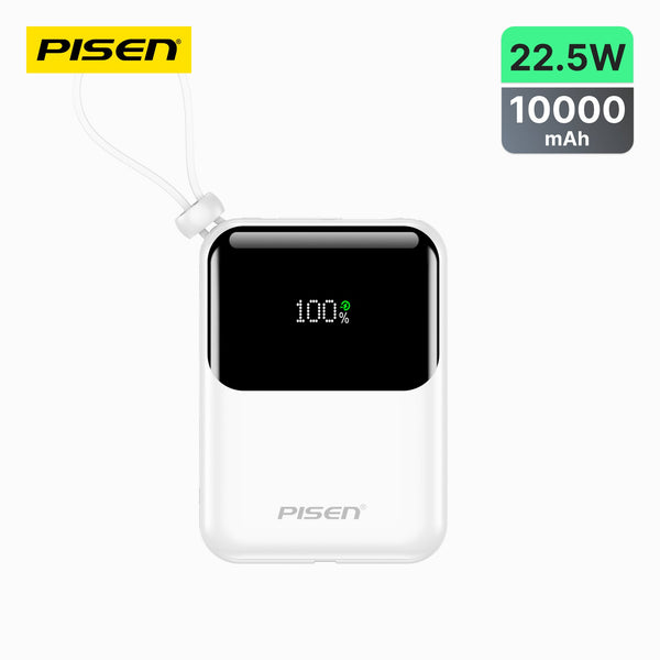 PISEN Mini Power Bank 10000mAh 22.5W - Compact & Fast Charging