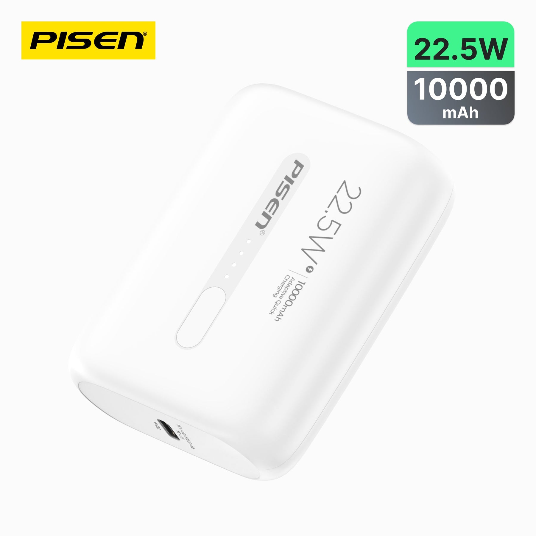 PISEN 10000mAh 22.5W Mini Power Bank - Fast & Portable Charging